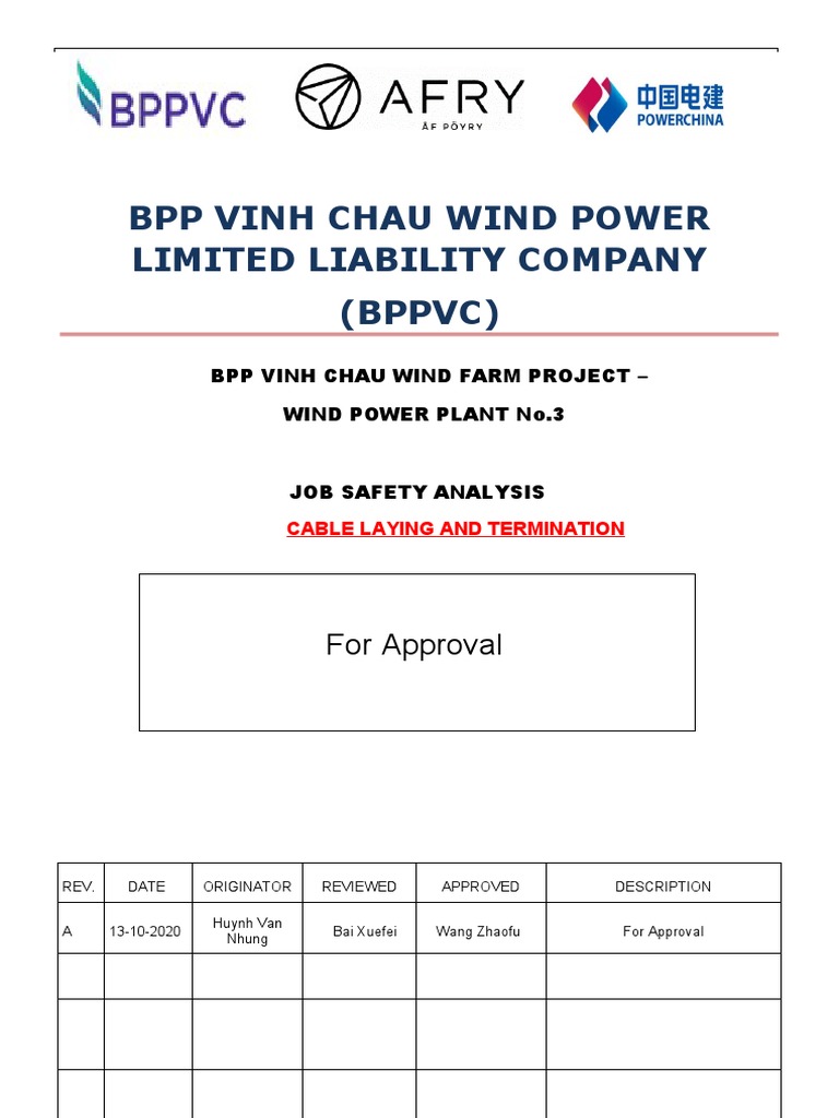 Jsa. Cable Laying and Termination | PDF | Electrician | Risk
