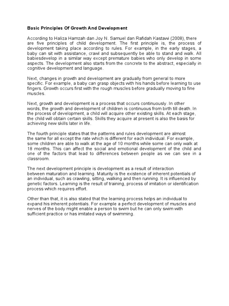 Basic Principles of Growth and Development | PDF