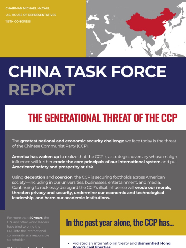 China Task Force Presentation Deck | PDF | China | World Politics