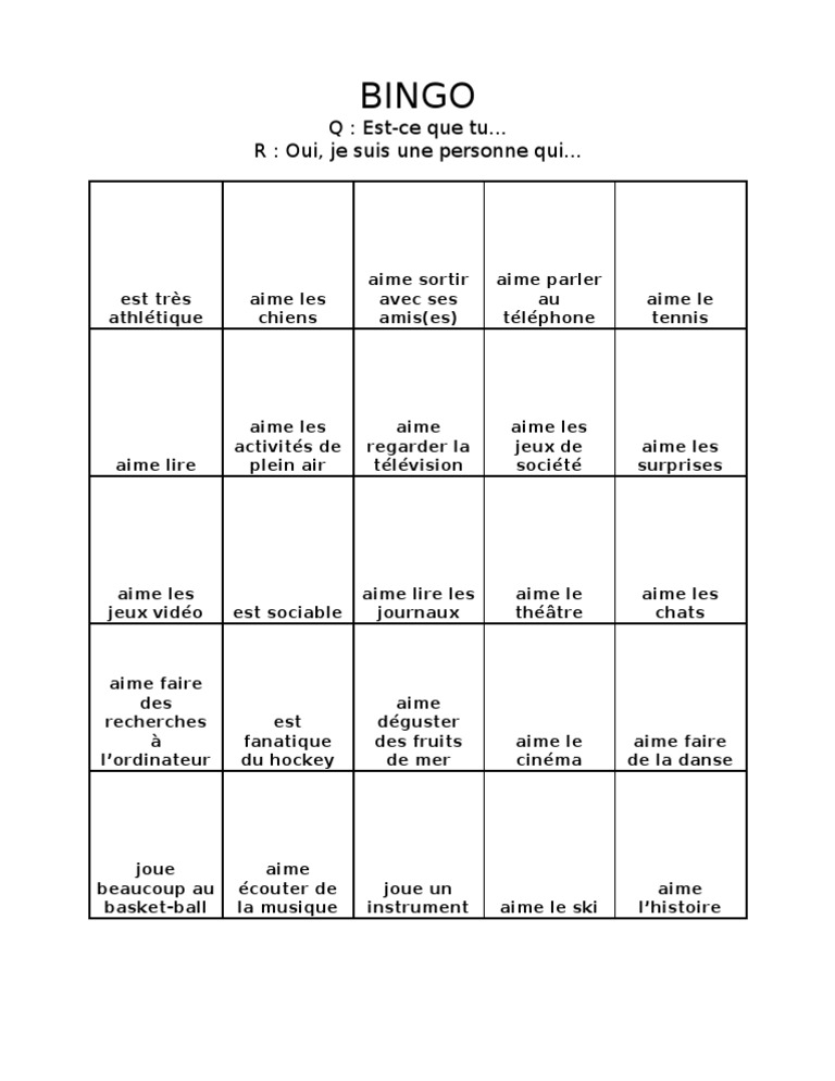 BINGO Brise-Glace | PDF