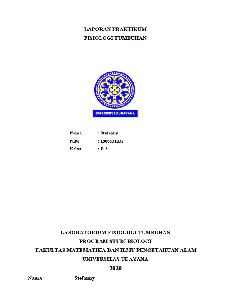 Laporan Fistum Stefanny 1808531032 | PDF