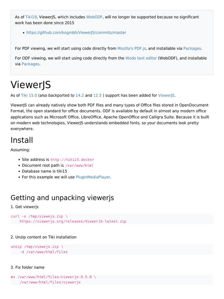 Viewerjs: Install | PDF | Zip (File Format) | World Wide Web
