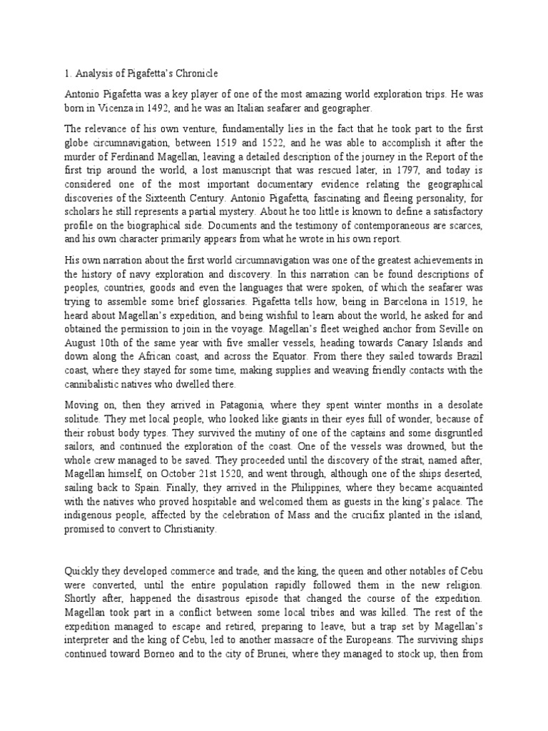 Pigafetta's Chronicle | PDF | Philippines