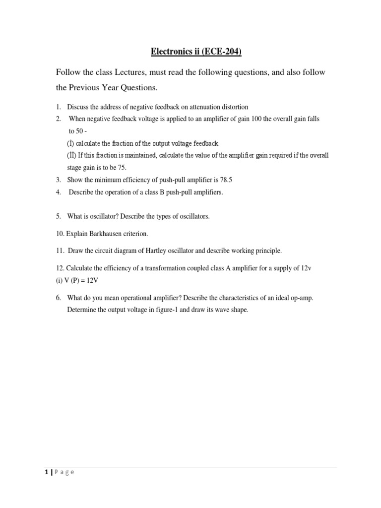 Follow The Class Lectures, Must Read The Following Questions, and Also ...
