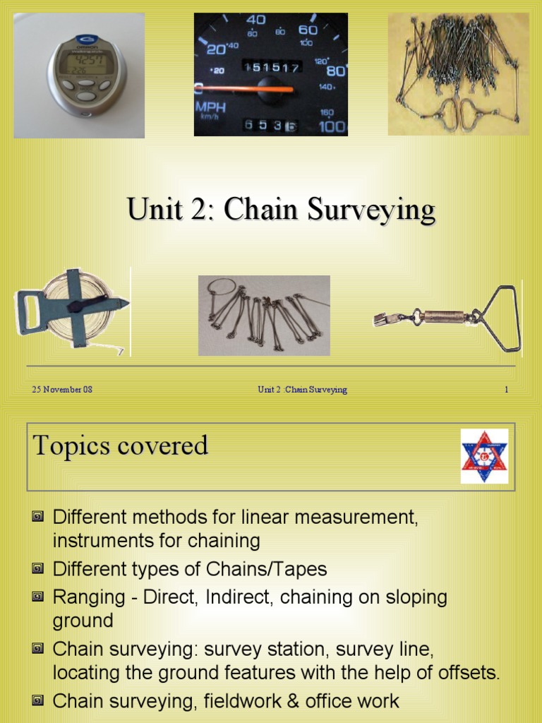 Chain Surveying: Methods and Instruments | PDF | Surveying | Scientific ...