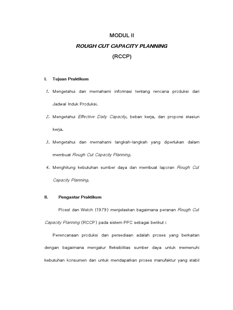 Modul 2 - RCCP | PDF