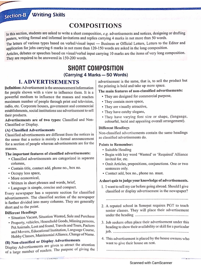 Advertisement Notes PDF | PDF