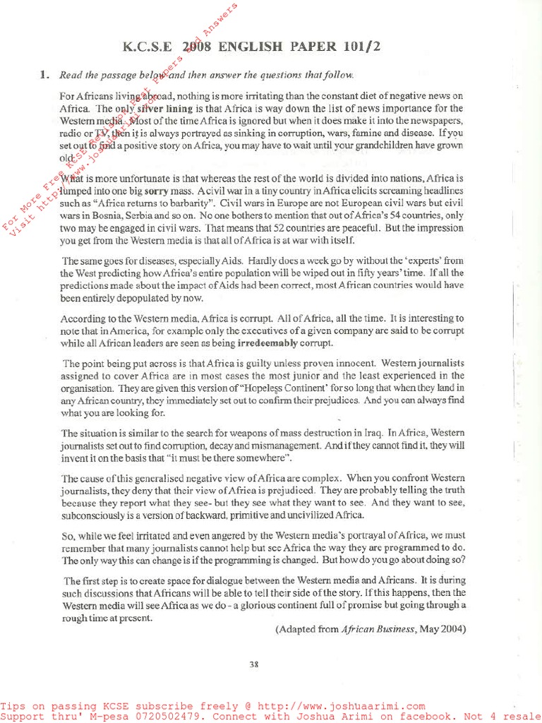 Free KCSE Revision Papers Online | PDF | Business