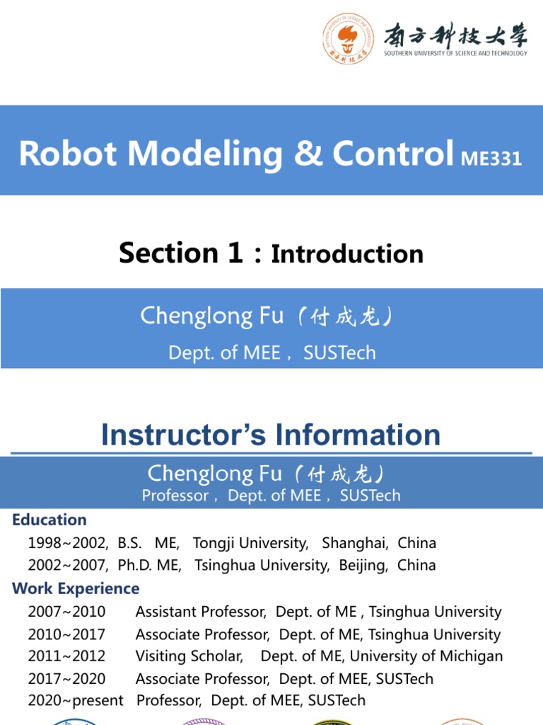 Robot Modeling & Control: Section 1 | PDF | Kinematics | Robotics