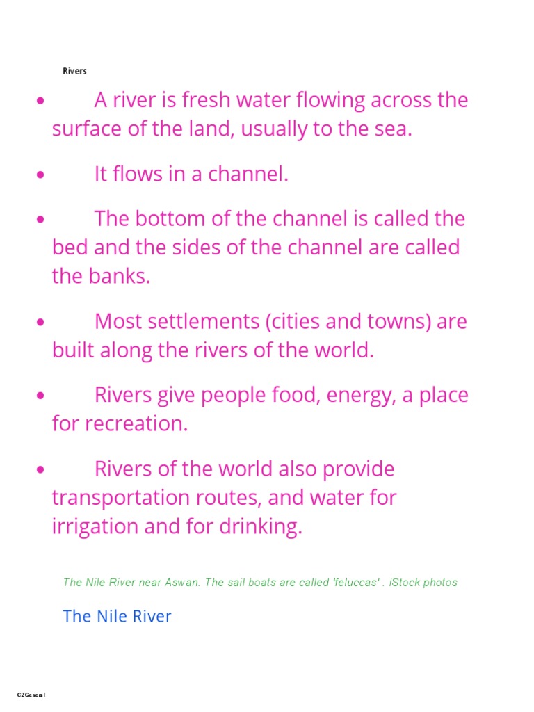 The Nile River: Rivers | PDF | Nile | Amazon River