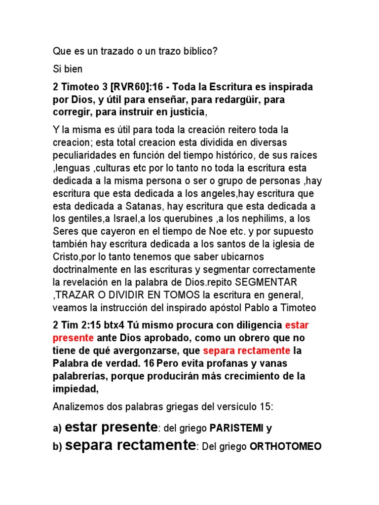 Significado de Trazar en la Biblia | PDF | Biblia | Verdad