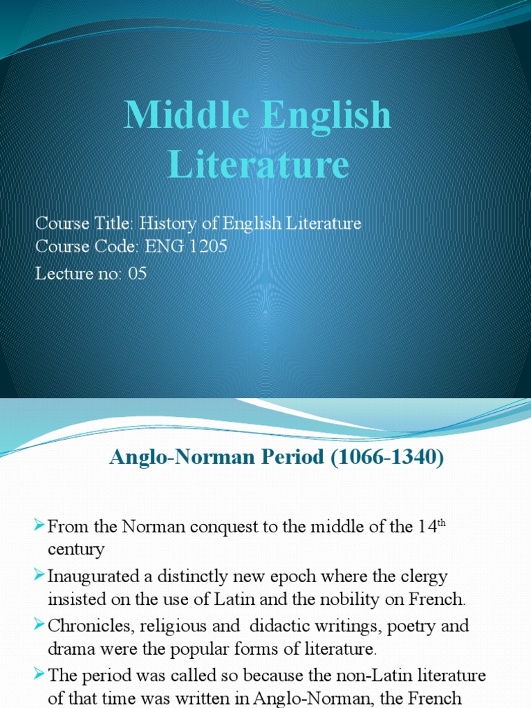 Middle English Literature 05 | PDF