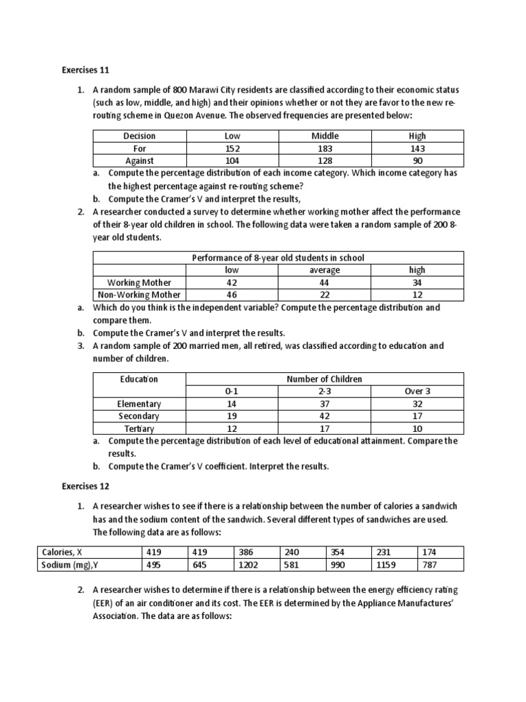 Exercises 11 | PDF | Sampling (Statistics) | Learning