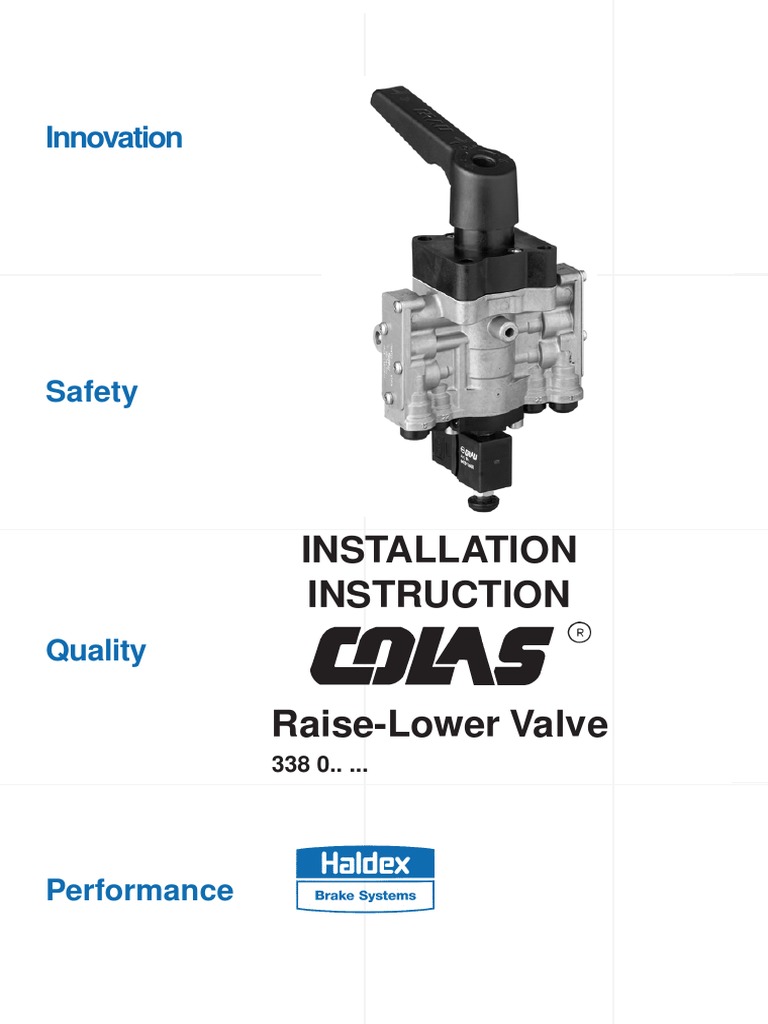 Raise-Lower Valve Installation Instructions | PDF | Valve | Anti Lock ...