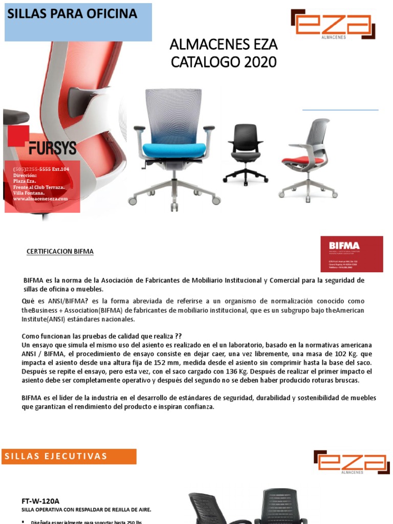 CATALOGO SILLAS NUEVAS - Octubre | PDF | Silla | Factores humanos y ...