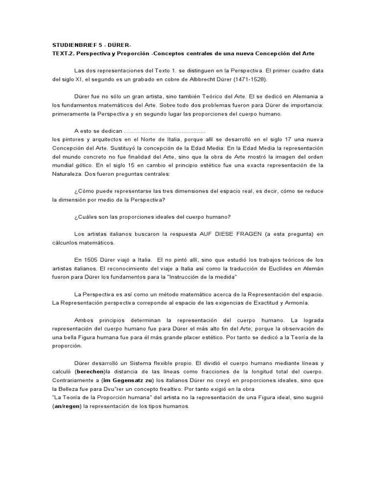 Perspectiva y Proporción - Durero | PDF | Albrecht Dürer | Perspectiva ...