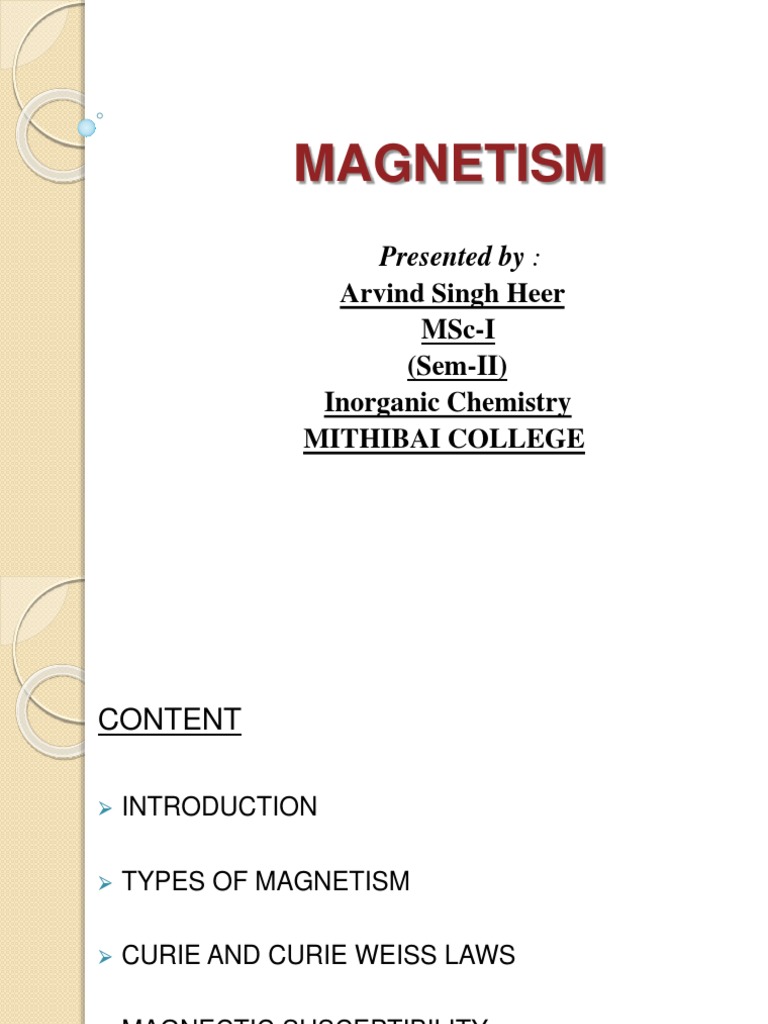 Types of Magnetism and Laws Explained | PDF | Magnetism | Ferromagnetism