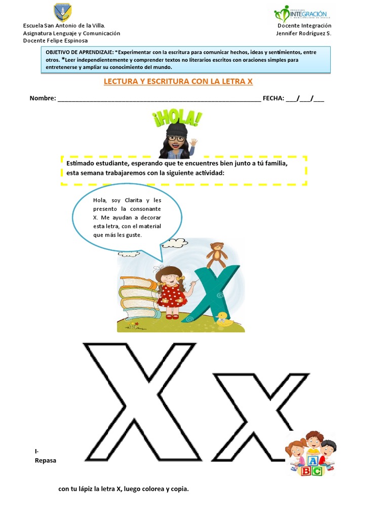 Uso de La Letra X | PDF | Ciencia cognitiva | Escritura