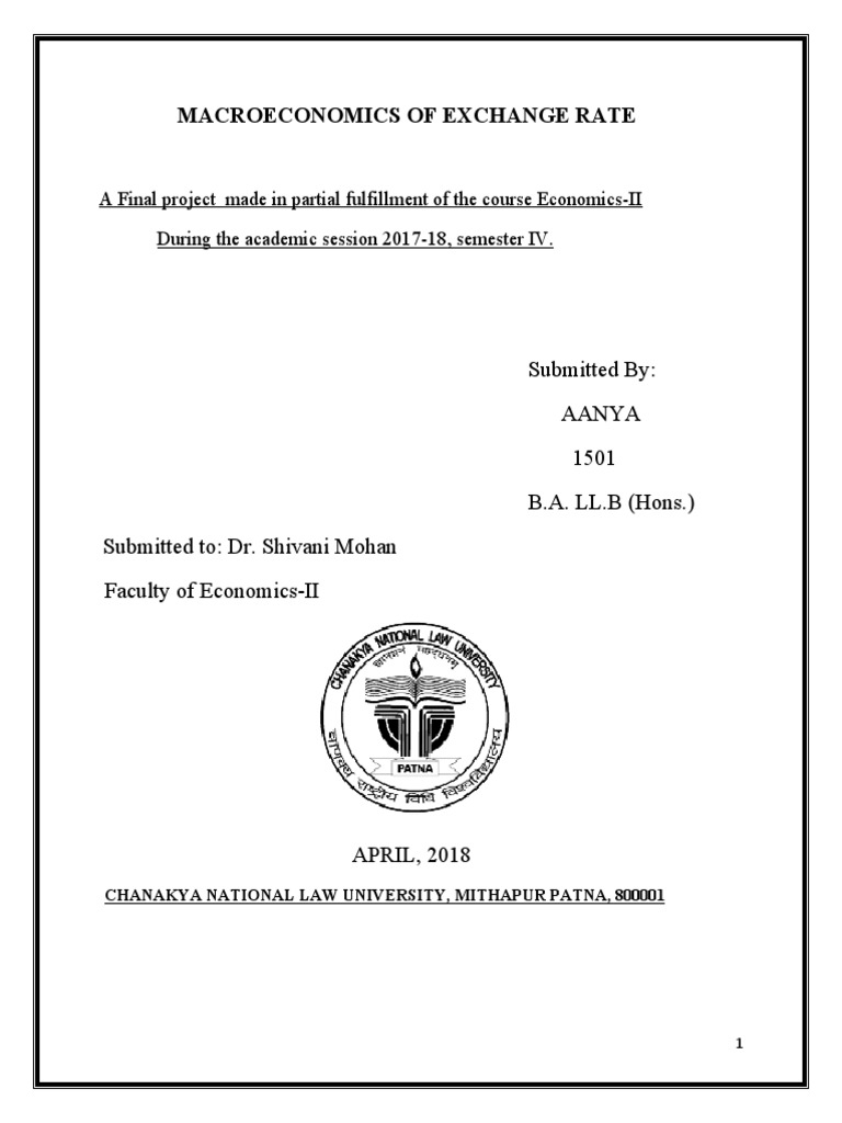 Macroeconomics of Exchange Rate | PDF