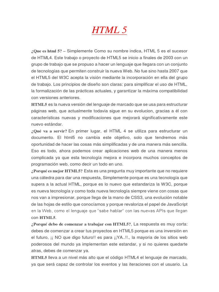 HTML 5 | PDF | HTML | Script Java