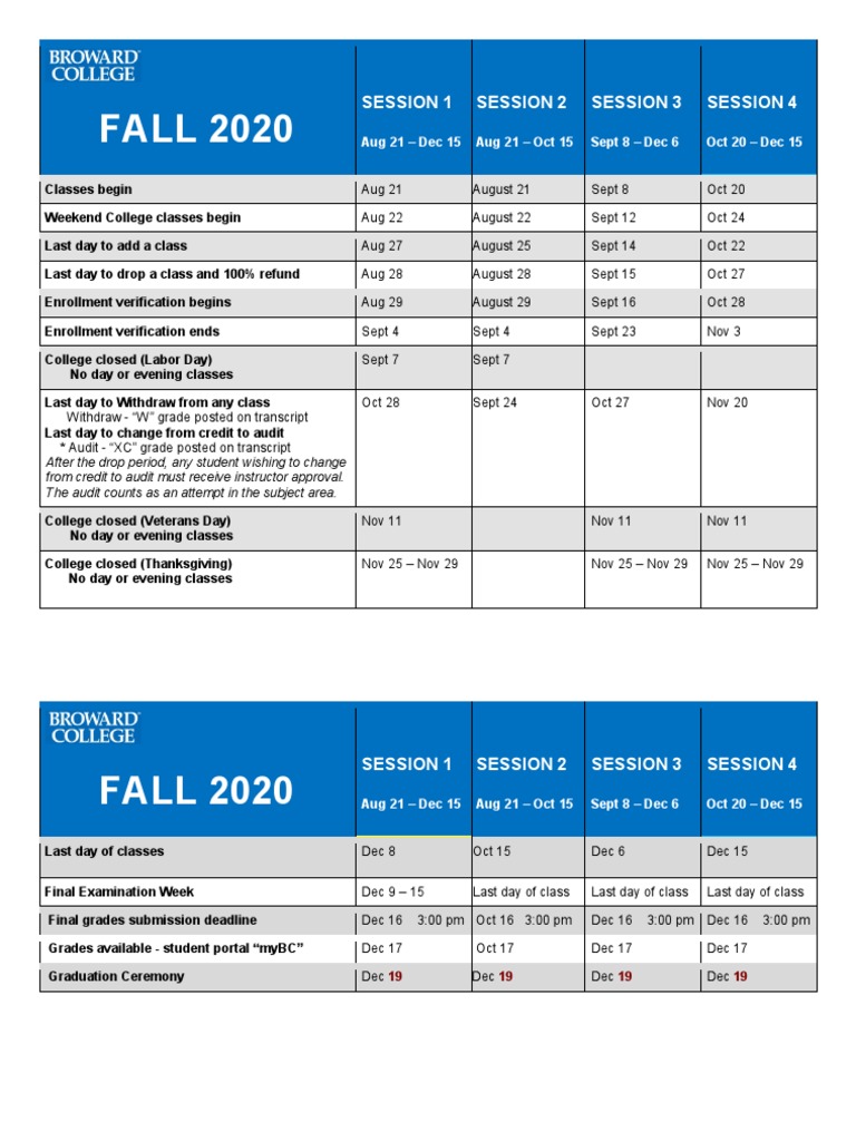 2020 21 Academic Calendar | PDF