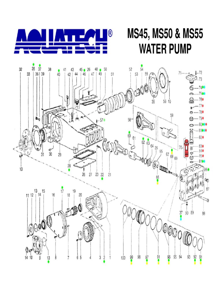 MS45, MS50, MS55 Pump Parts List | PDF | Valve | Piston