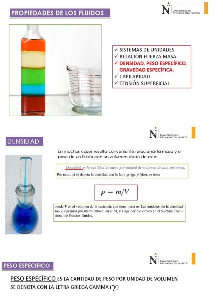 Densidad - Peso Especifico - Gravedad Especifica | PDF | Densidad | Peso