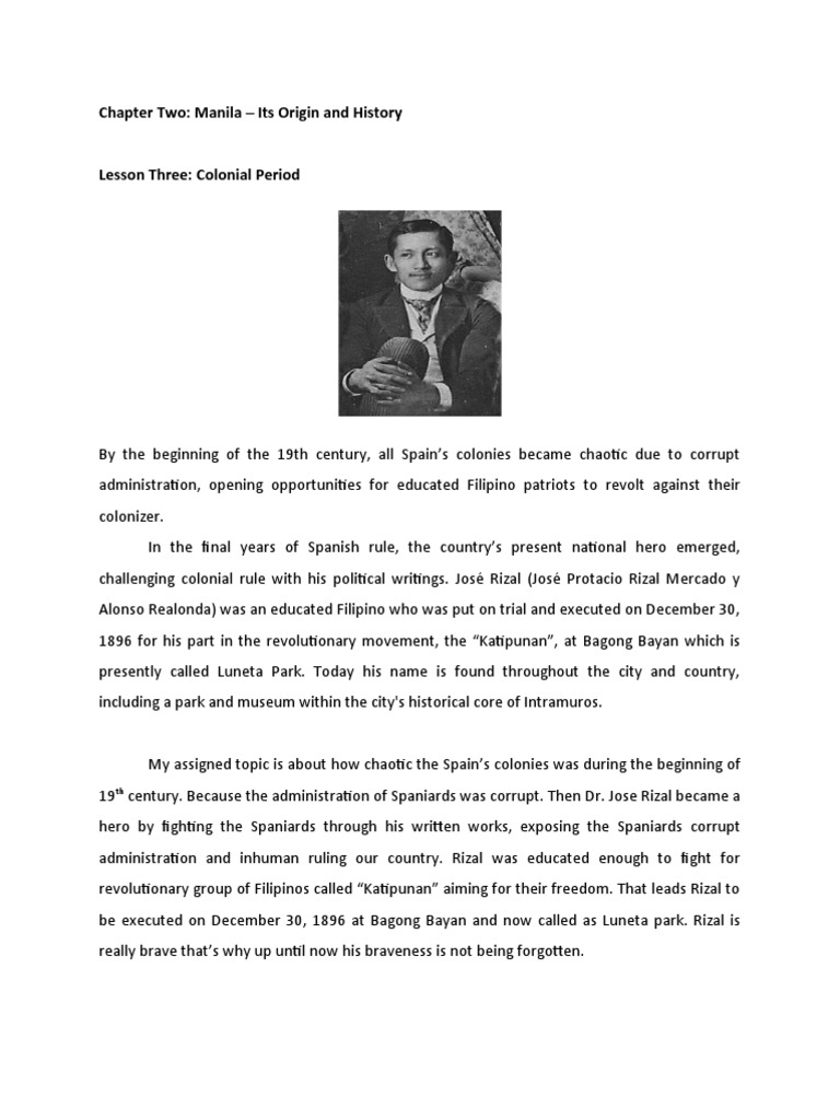 Chapter Two: Manila - Its Origin and History | PDF