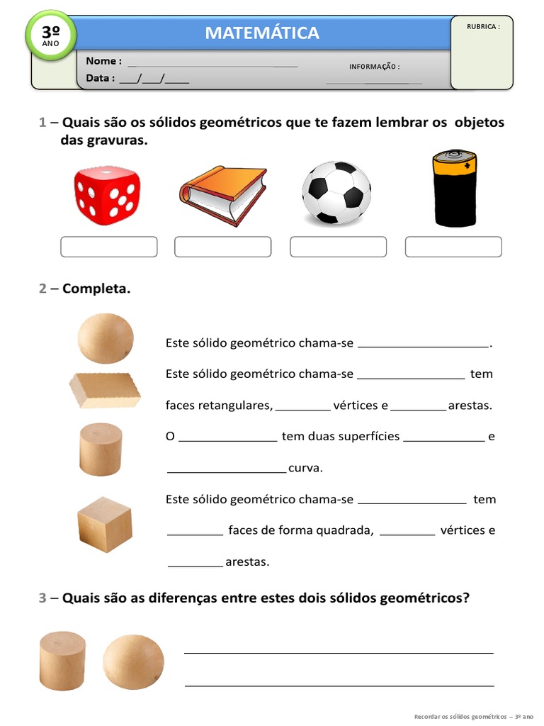 Recordar Os Sólidos Geométricos | PDF