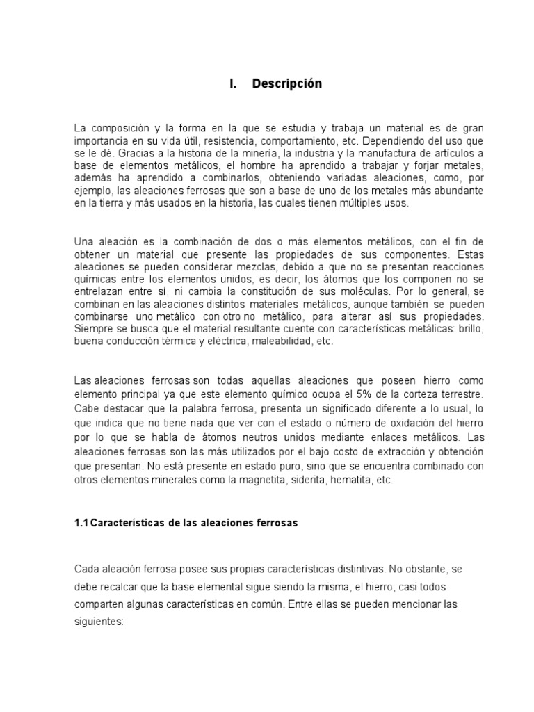 Aleaciones Ferrosas | PDF | Arrabio | Hierro