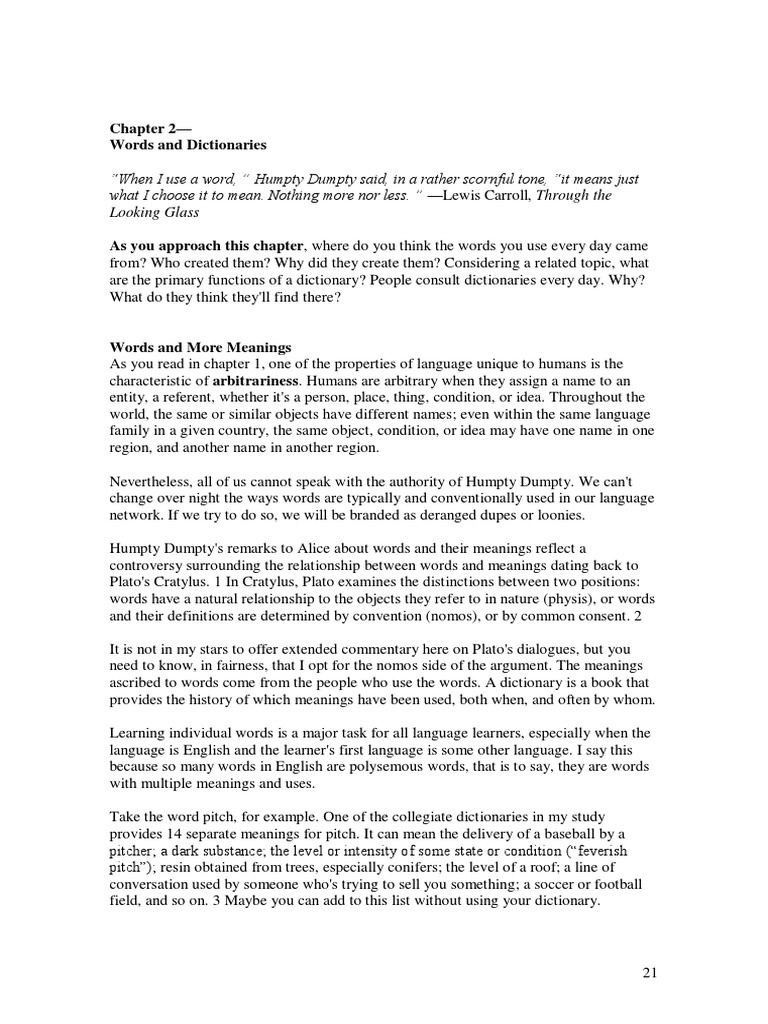 Chapter 2 - Words and Dictionaries | PDF | Slang | Dictionary