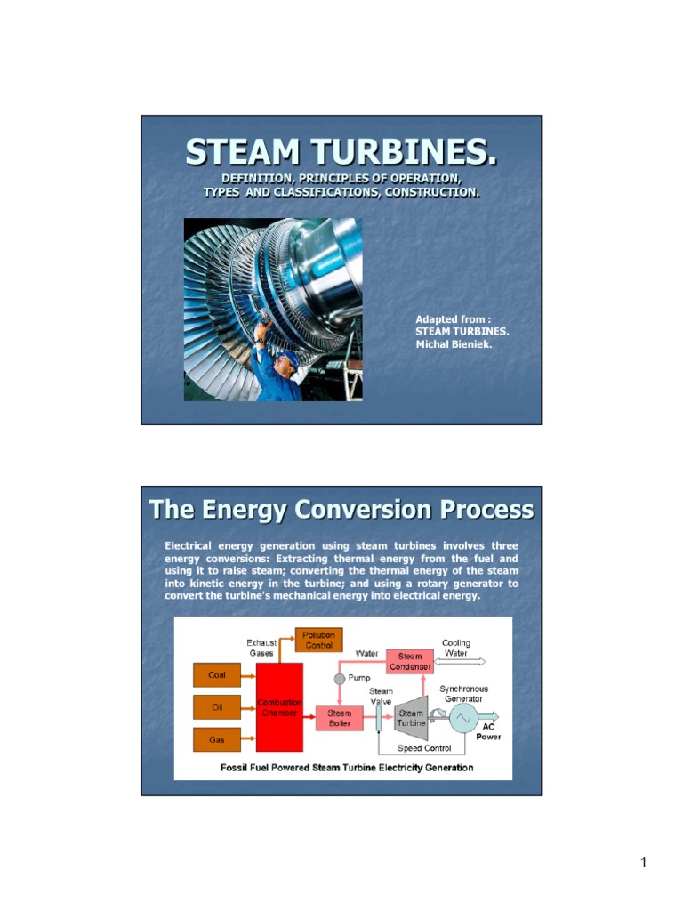 Steam Turbines.: The Energy Conversion Process | PDF | Turbine | Energy ...