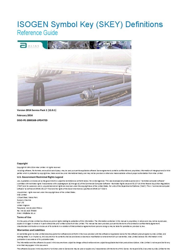 ISOGEN Symbol Key (SKEY) Definitions: Reference Guide | PDF | Copyright ...