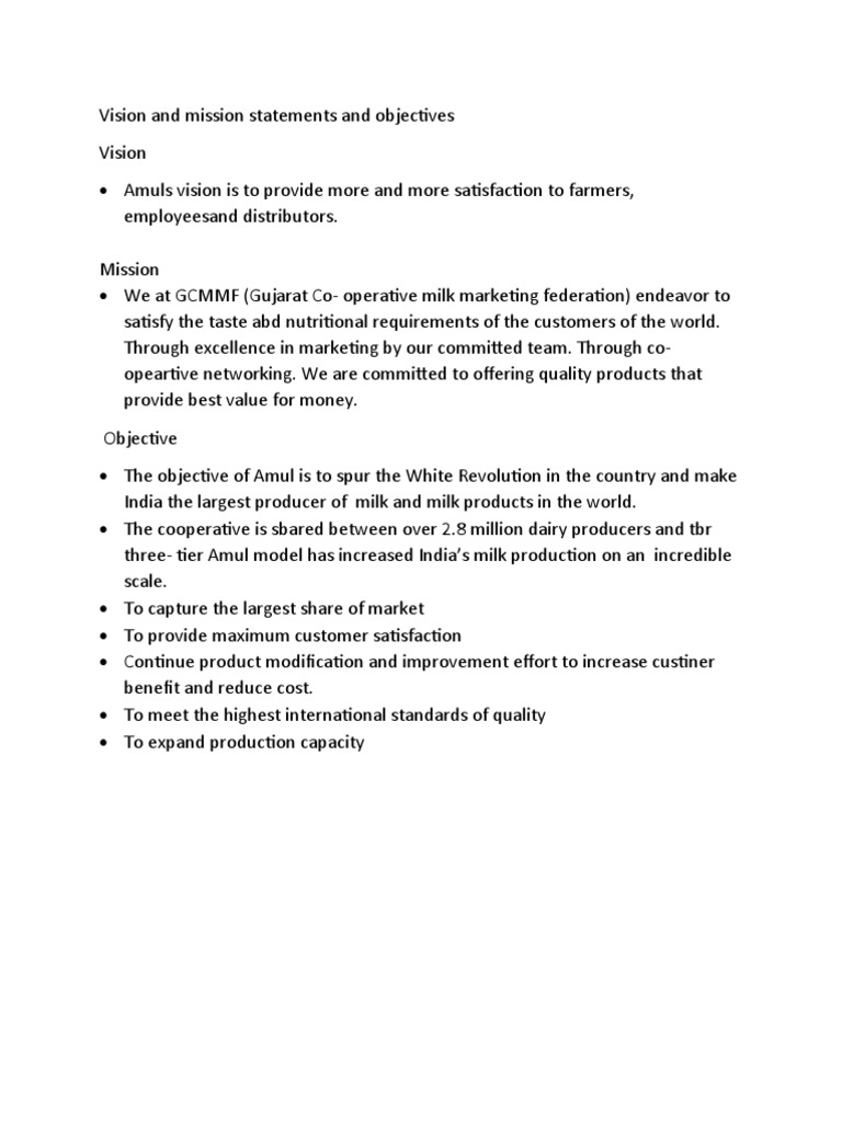 SM Vision Mission Etc | Download Free PDF | Brand | Milk