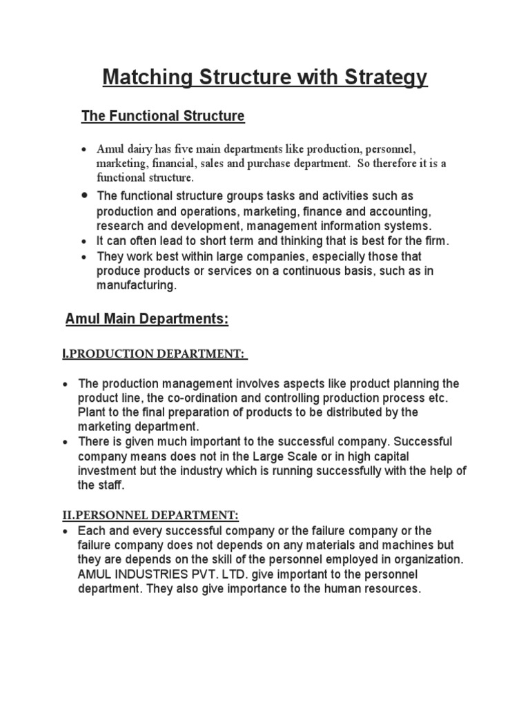 Matching Structure With Strategy | PDF | Employee Stock Ownership Plan ...