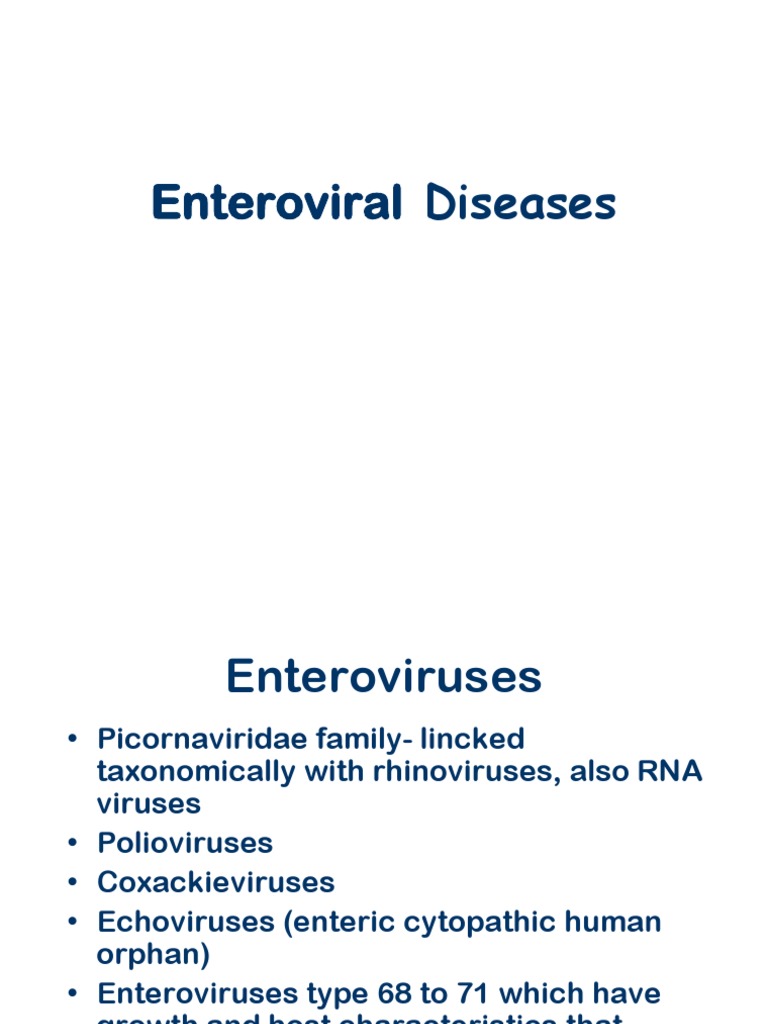 Enteroviral Infections | PDF | Meningitis | Diseases And Disorders