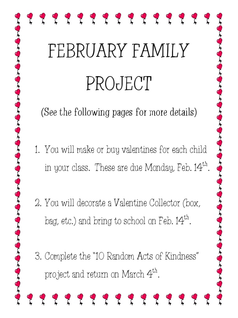 February Valentine's Day Project | PDF | Leisure