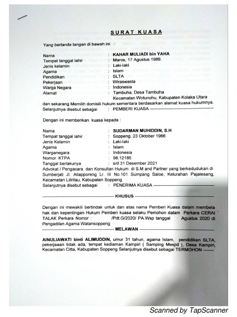 Surat Kuasa | PDF