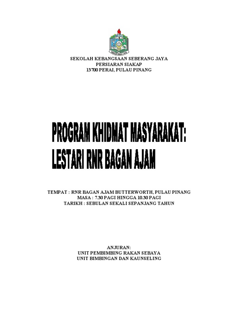 Kertas Kerja Lestari RNR Bagan Ajam | PDF