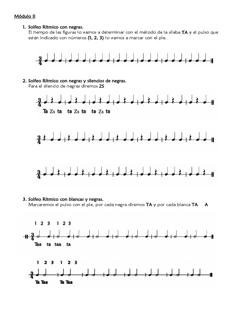 Módulo II PDF | PDF | Ritmo | Ritmo y medidor