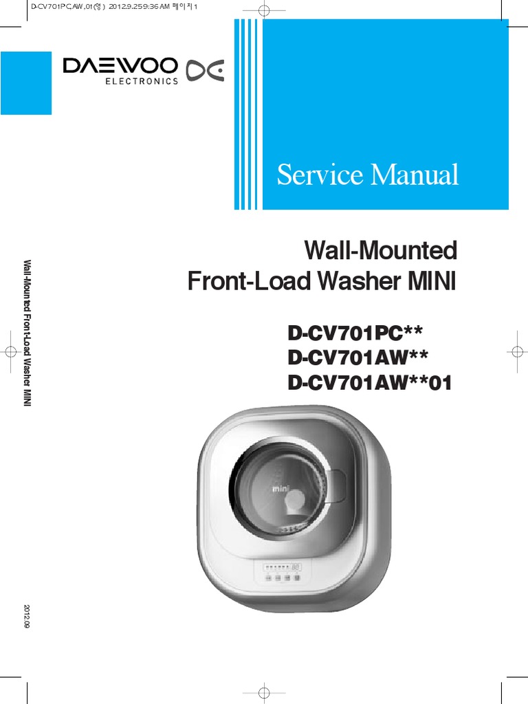 Manual Tecnico Daewoo DWC 300M | PDF | Washing Machine | Components