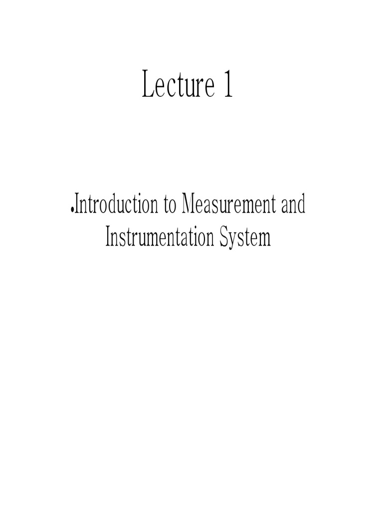 Introduction To Measurement and Instrumentation System | PDF | Accuracy ...