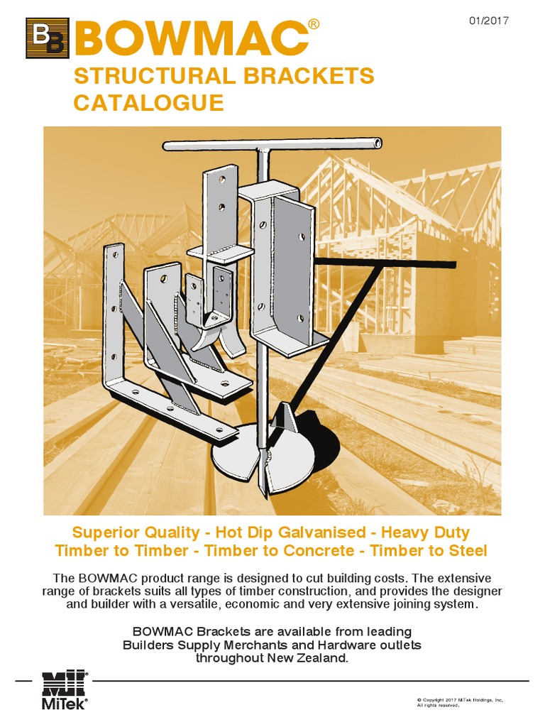 BOWMAC Structural Brackets PDF | PDF | Lumber | Materials