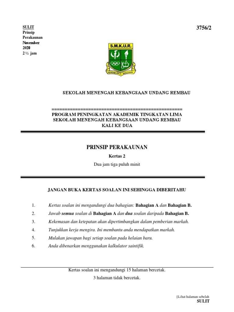 Sekolah Menengah Kebangsaan Undang Rembau: Dua Jam Tiga Puluh Minit | PDF