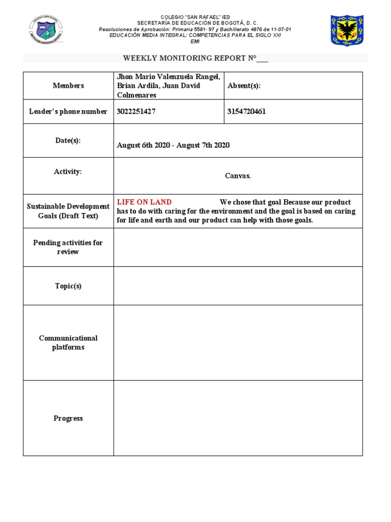 Weekly Report on Eco-Friendly Business Model | PDF | Business Model ...