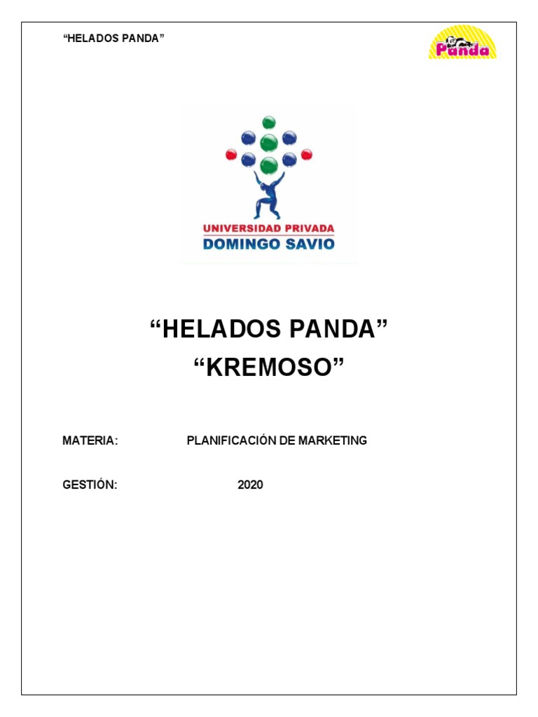 Helados Panda | PDF | Producto (Negocio) | Marketing