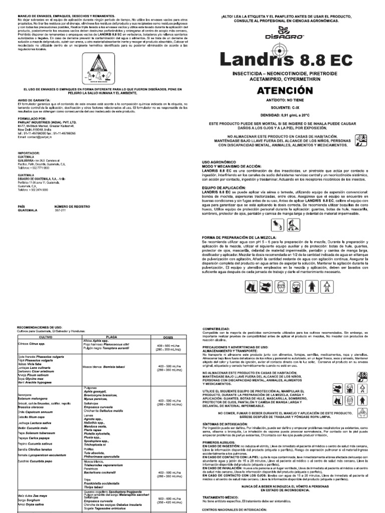 Panfleto Landris 8.8ec PDF | PDF
