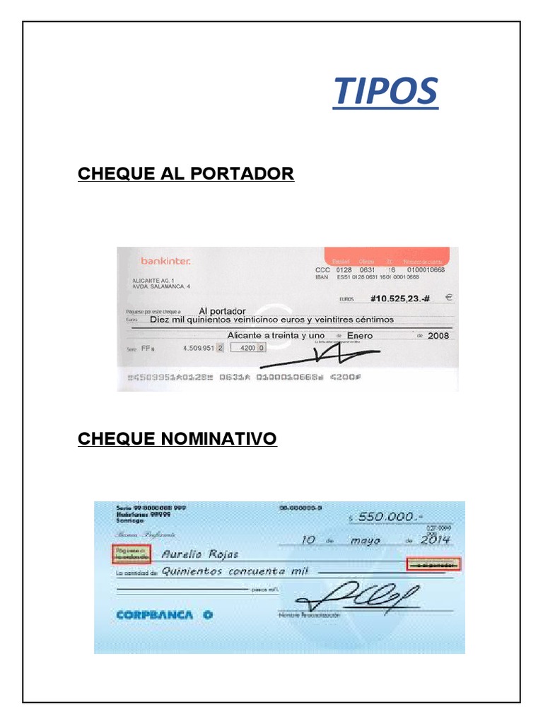 Cheque Al Portador | PDF