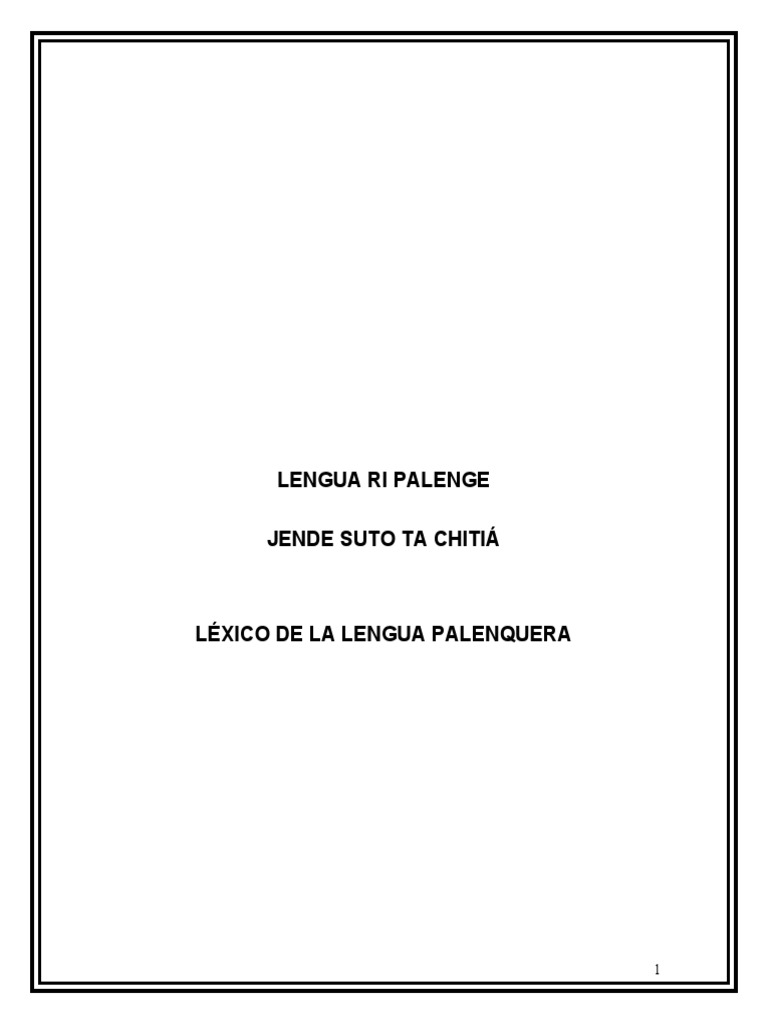 LENGUA RI PALENGE Ultimos Detalles | PDF | Traducciones | Semiótica