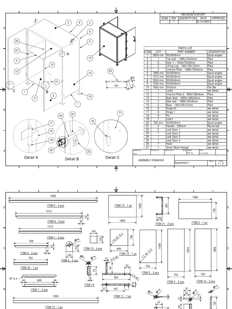Assembly drawing and parts list | PDF | Components | Architectural Elements